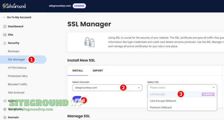 怎么在SiteGround配置SSL安全证书 – SiteGround教程网