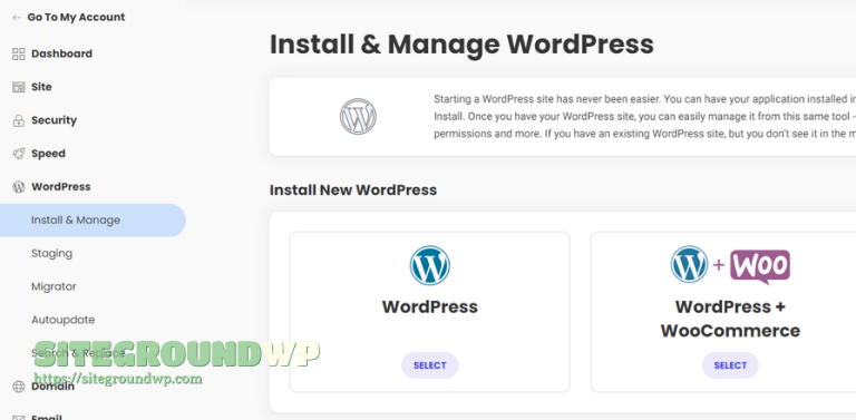 在SiteGround上安装WordPress网站 – SiteGround教程网